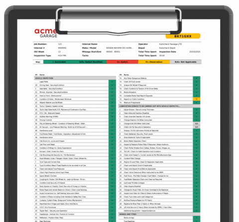 PMI Scheduling / Inspection Planner - Autocheck